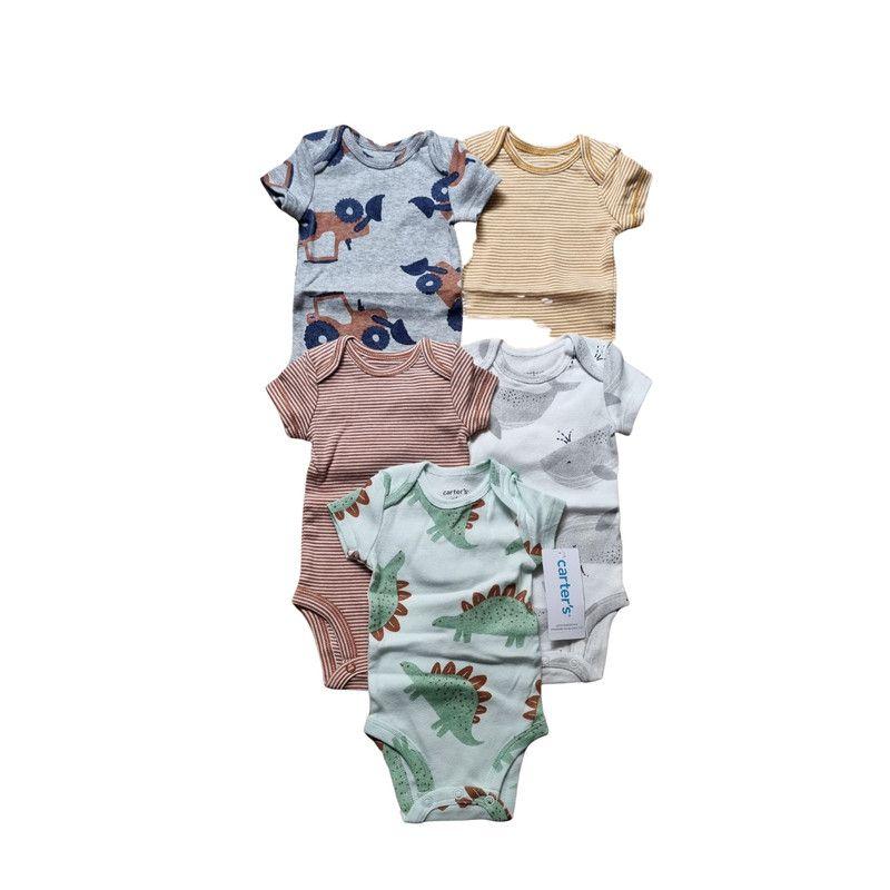 Kit Body Carters Manga Curta 5 Peças Bebe Menino Original Bori Bodi ...