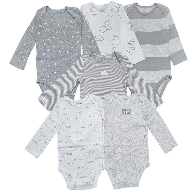 Kit Body Carters Manga Longa 6 Peças Bebe Menino Original Bori Bodi ...