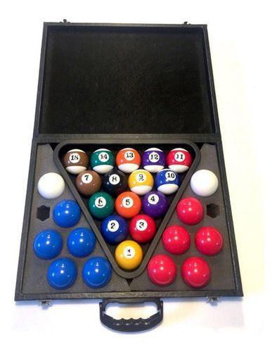 Kit Bolas De Bilhar Sinuca 54mm Estojo - Sinucas - Estojo para Bolas de ...