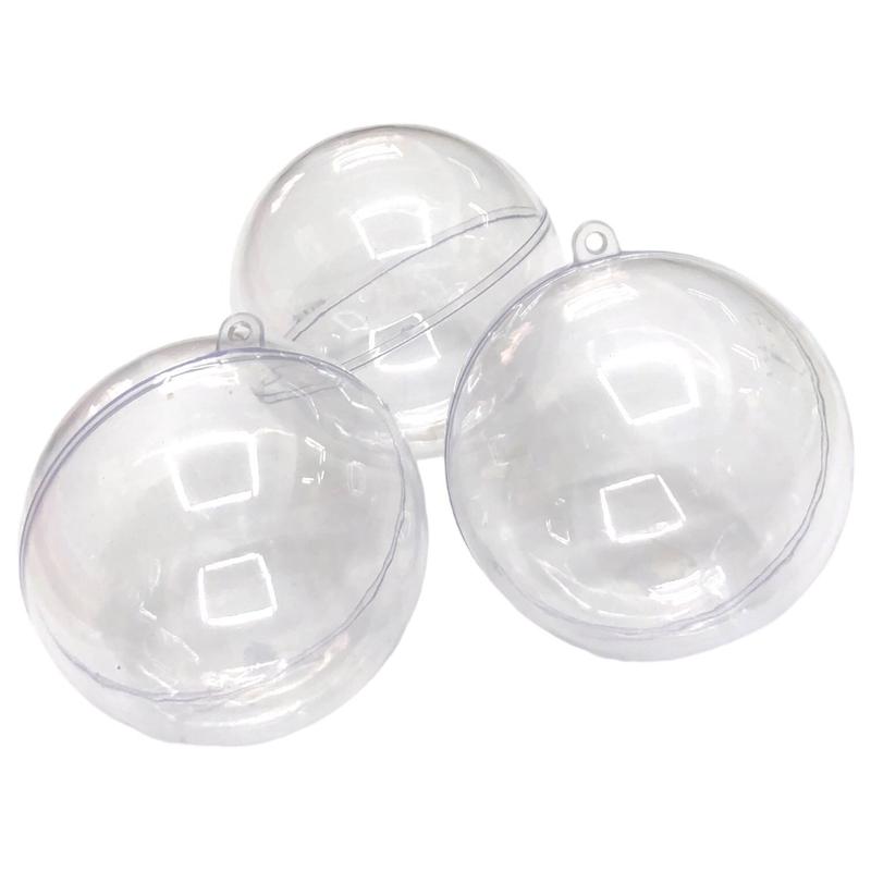Kit Bolas Esfera Acrílica Transparente 7cm - JF Lembranças - Bola de ...