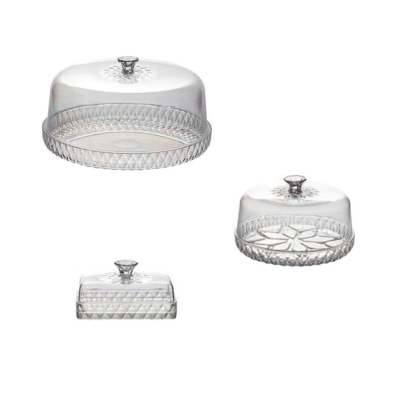 Kit Boleira, Queijeira e Manteigueira - Plasútil - Boleira / Prato para ...