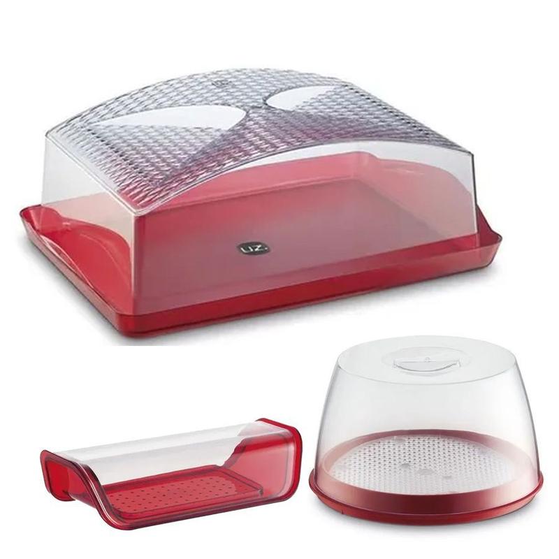 Kit Boleira Retangular + Manteigueira + Queijeira Cores UZ - UZ ...