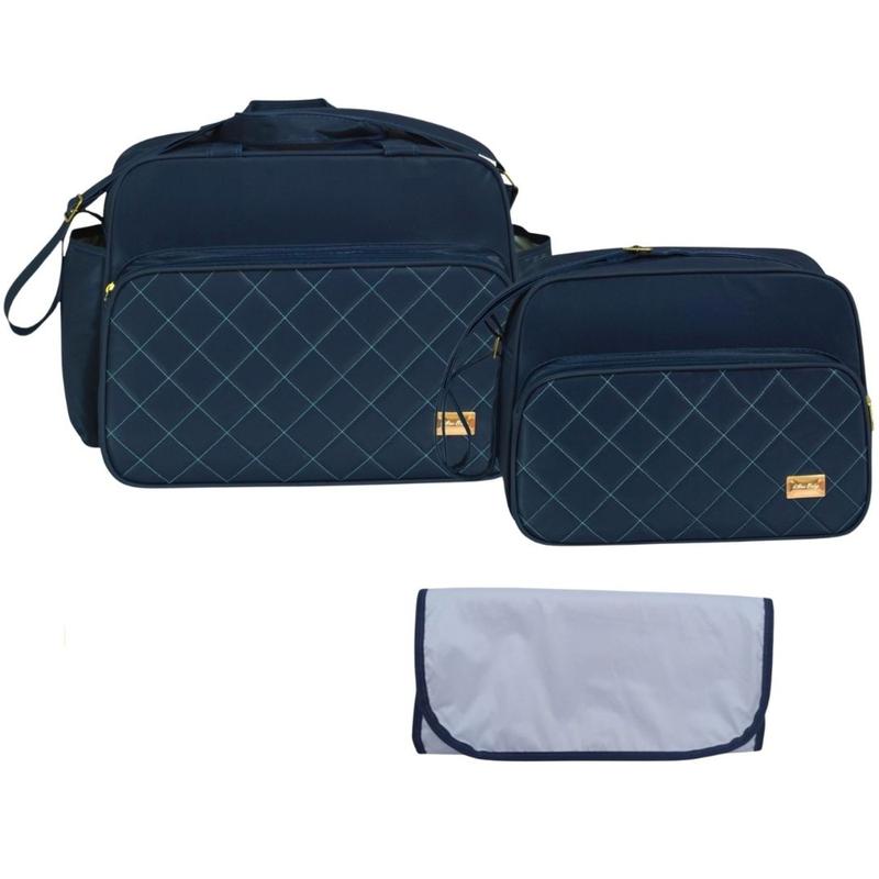 kit Bolsa Maternidade Bolsa G, Bolsa P e Trocador menino menina Luxo ...