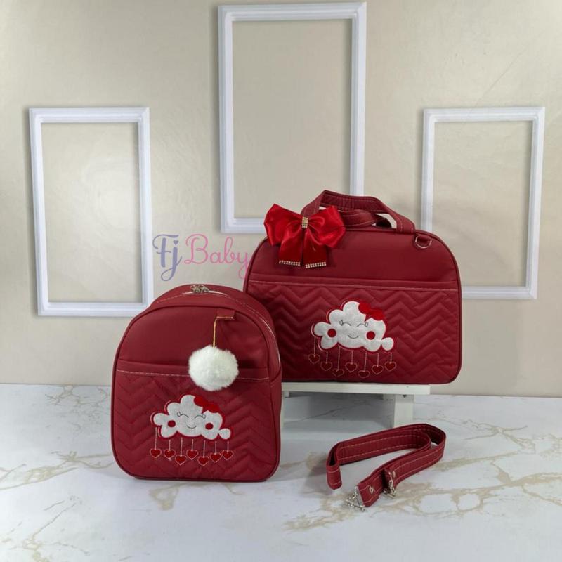 Kit Bolsa Maternidade Mala para Bebê 2 Peças Nuvem mochila passeio ...