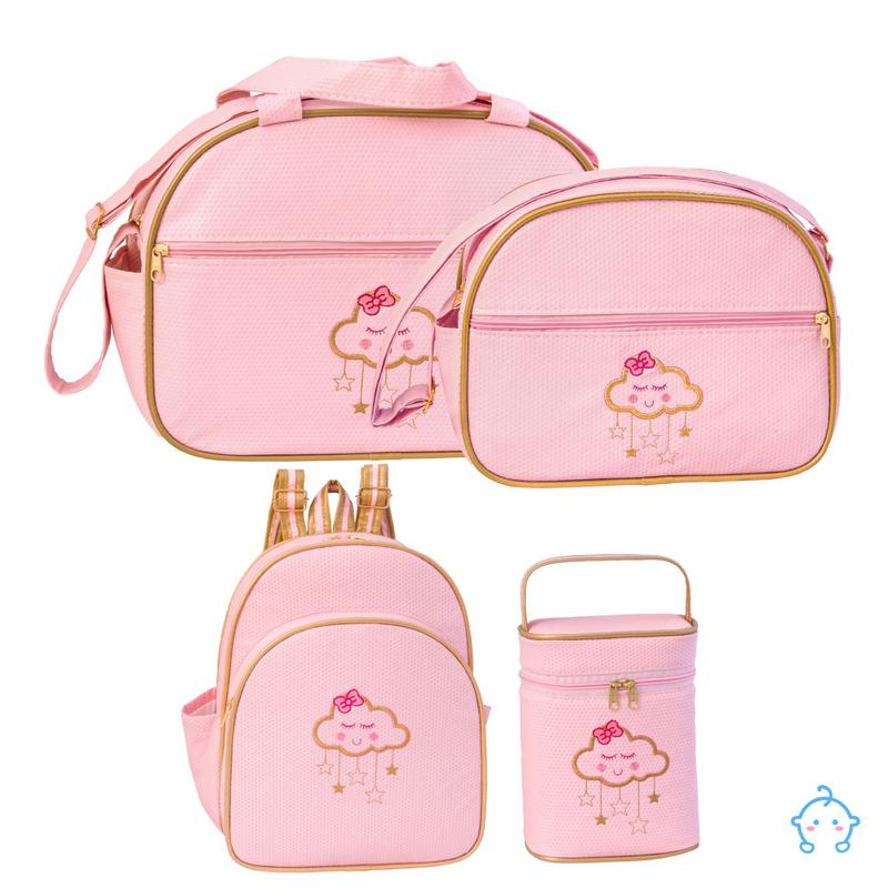 Kit Bolsa Maternidade Nuvem Bebê Menino e Menina Completo - Merver ...