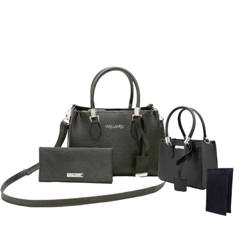 Kit Bolsa Transversal+Bolsa Handbag+Carteira Moderna Estilo - YARA ...