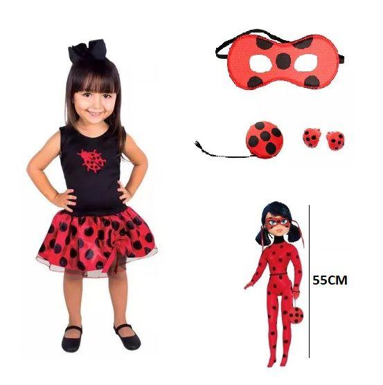 Kit Boneca Ladybug Io Io + Fantasia Joaninha Com Acessórios - Brink ...