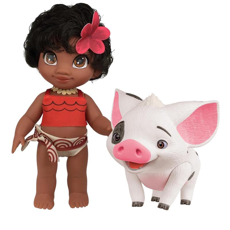 Kit Boneca Moana + Porquinho Pua Original Disney Cotiplas - Boneca Bebê ...