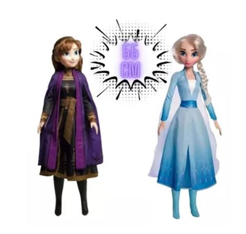 Kit Boneca Princesa Elsa E Anna 55 Cm Frozen 2 - Baby Brink - Bonecas ...