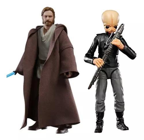 Kit boneco figura obi-wan kenobi e figrin dan star wars 15cm legends ...