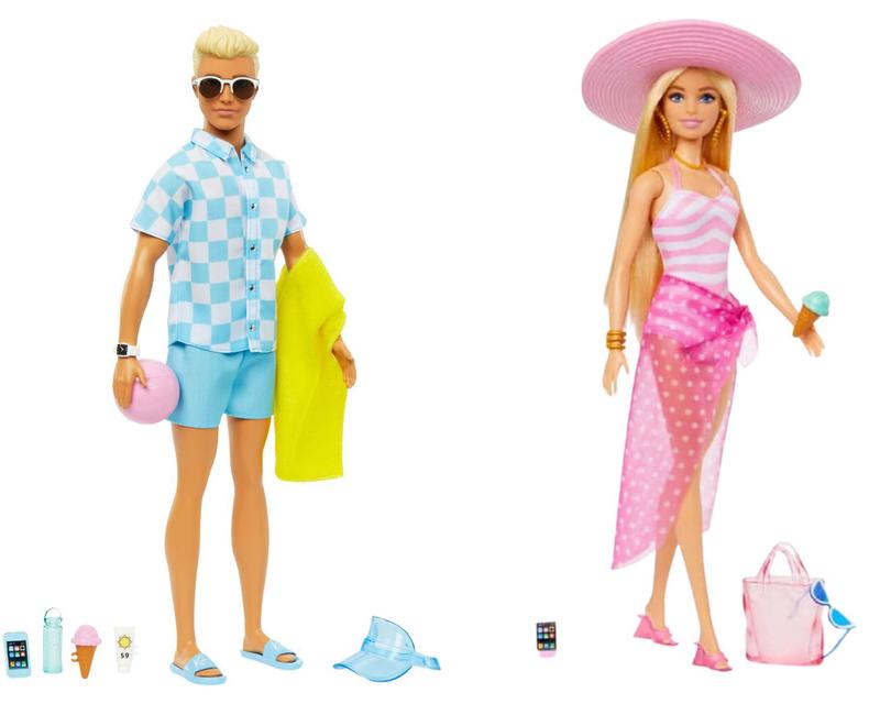 Kit Bonecos Ken E Barbie Dia Na Praia Original Mattel Hasbro - Boneco ...
