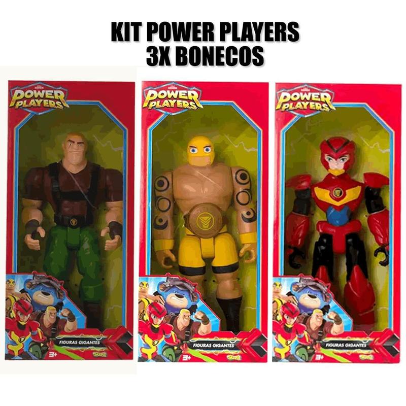 Kit Bonecos Power Players Articulados Masko Sarge Axel 25cm - Sunny ...