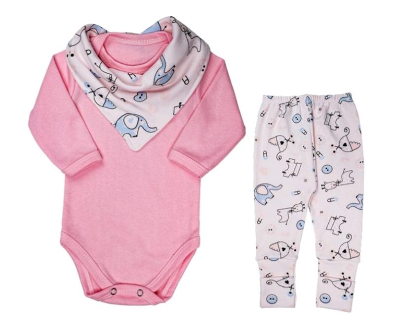 Kit bory body + babador bandana + mijao vira o pe. 100% algodão. Lindo ...