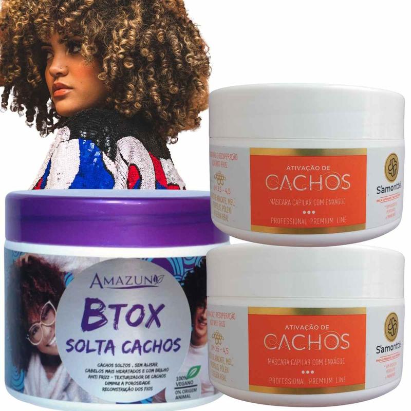 Kit Botox Solta E Modela Os Cachos Ação Anti Frizz - Amazun - Kit de ...
