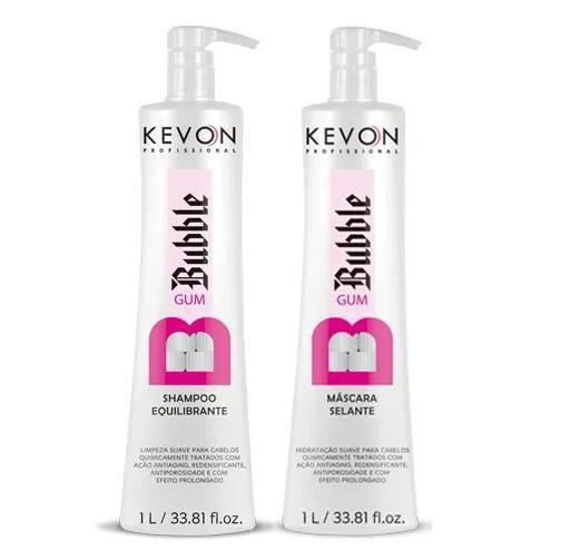 Kit Bubble Gum Shampoo + Máscara 1 Litro Kevon - Kit de Tratamento para ...