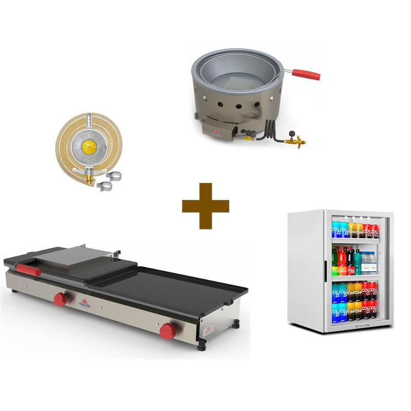 Kit Burger Gás - Prensa e Chapa Pr950g + Kit Gás + Fritadeira Pr70g ...