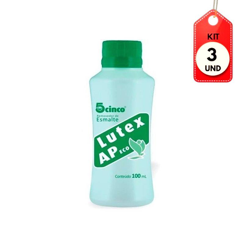 Kit C/03 5cinco Lutex Ap Removedor de Esmalte 100ml - Acetona ...
