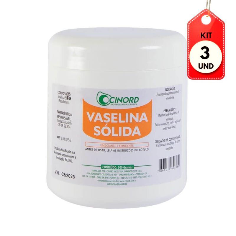 Kit C/03 Cinord Vaselina Sólida Pote 500g - Vaselina - Magazine Luiza
