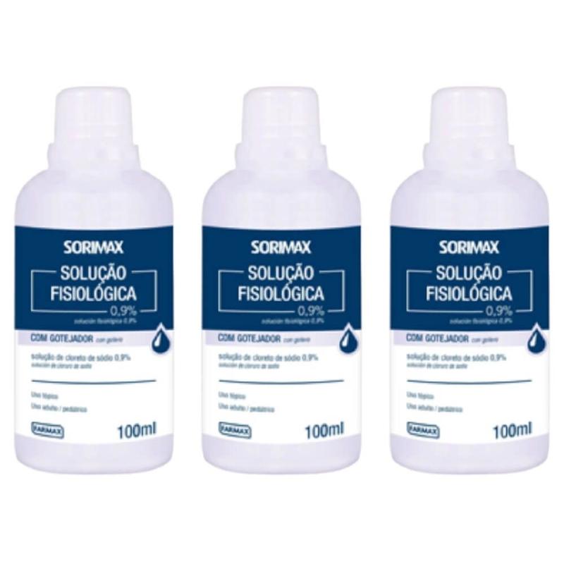 Kit C/03 Farmax Soro FisiolÓGico 100ml - Soro Fisiológico - Magazine Luiza