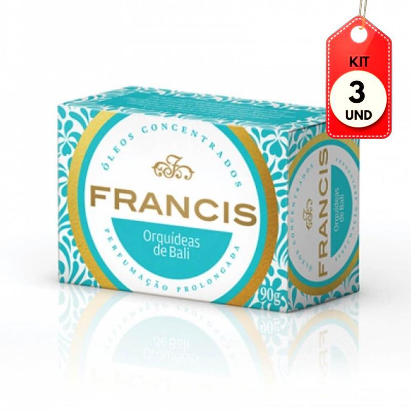 Kit C/03 Francis Clássico Sabonete Barra Azul 90g - Sabonete - Magazine ...
