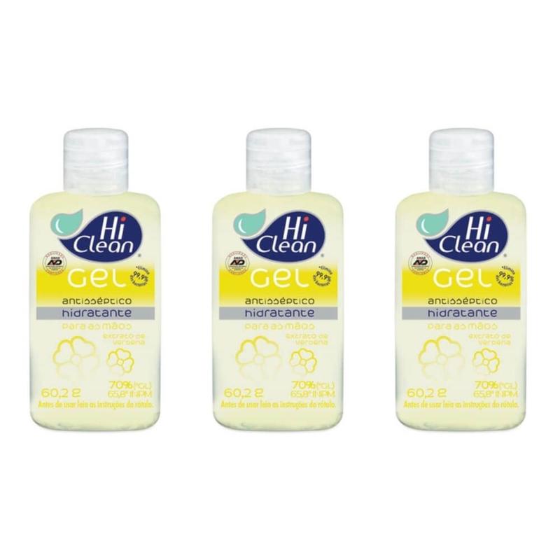 Kit C/03 Hi Clean Gel Antisséptico Verbena 70ml - Acessórios para ...