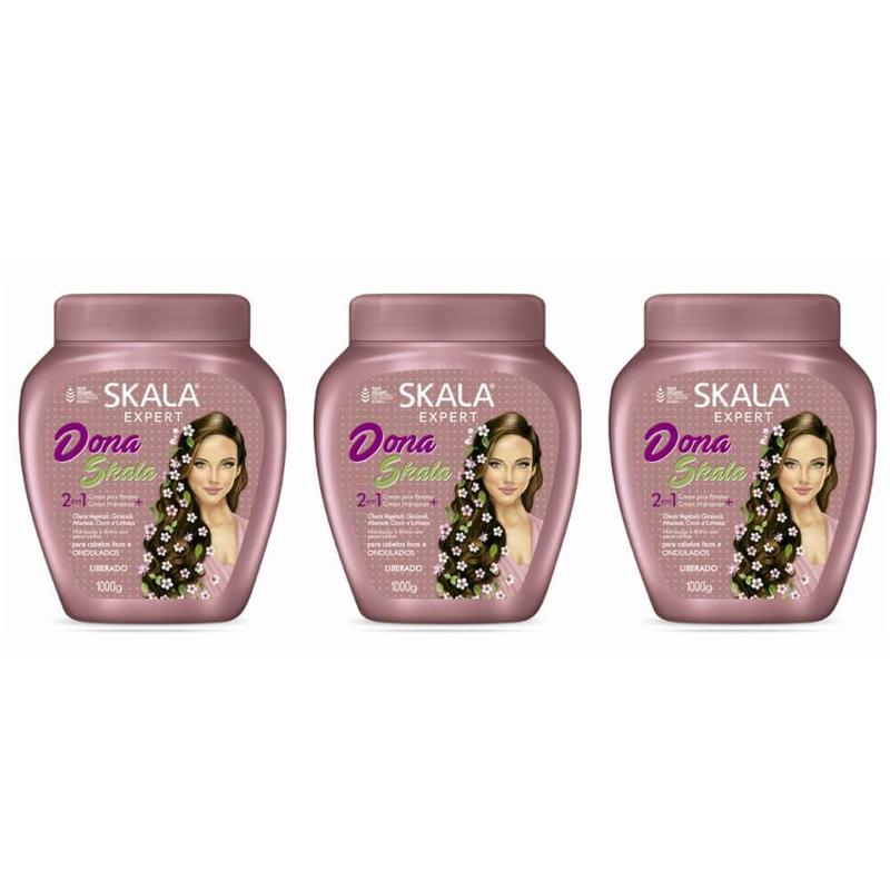 Kit C/03 Skala Dona Skala Creme Capilar 1kg - Máscara Capilar ...