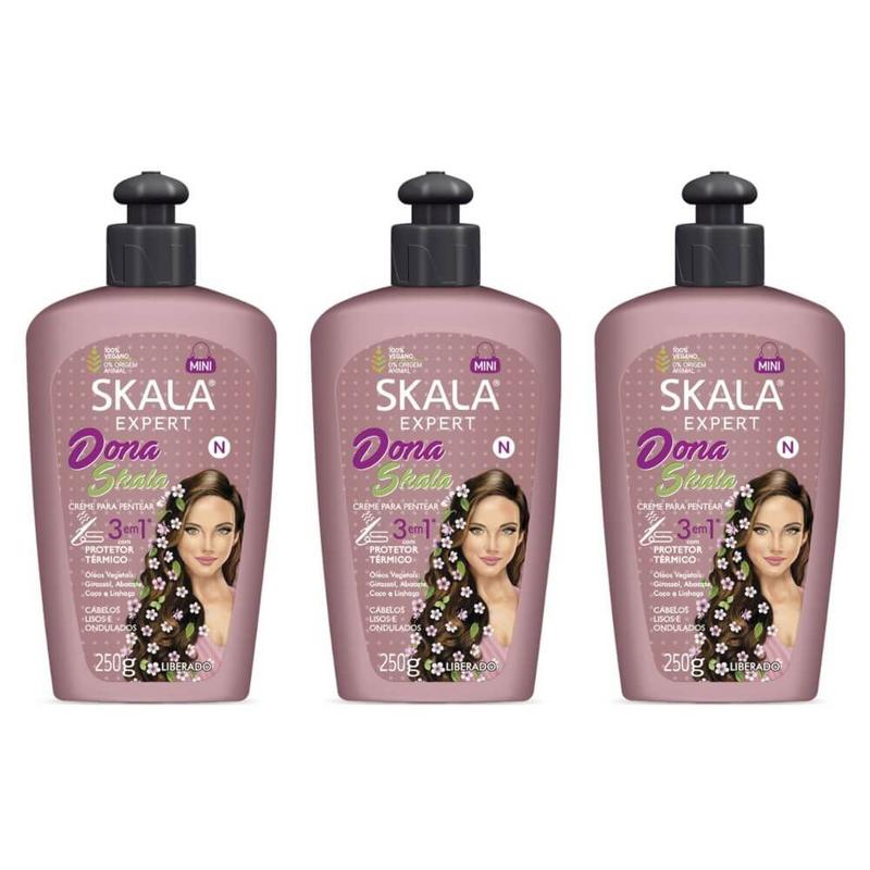 Kit C/03 Skala Dona Skala Creme P/ Pentear 250g - Creme de Pentear ...