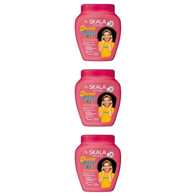Kit C/03 Skala Kids Creme De Cabelo 1kg - Máscara Capilar - Magazine Luiza