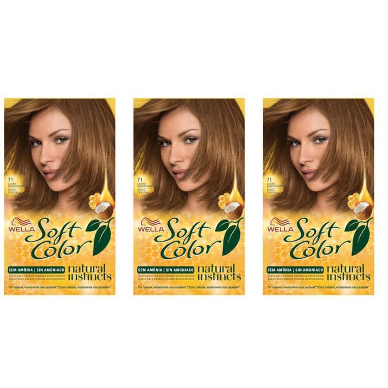 Kit C/03 Soft Color ColoraÇÃO Capilar 71 Louro Acinzentado - Tinta de ...