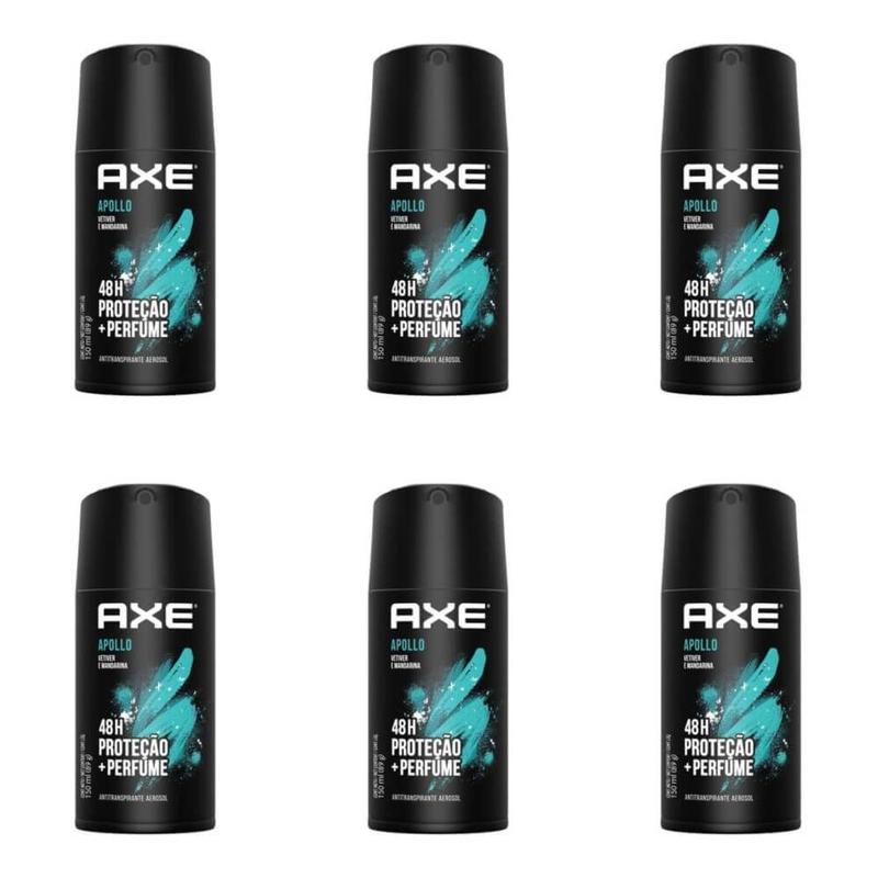 Kit C/06 Axe Apollo Body Spray Antitranspirante Desodorante 150ml ...
