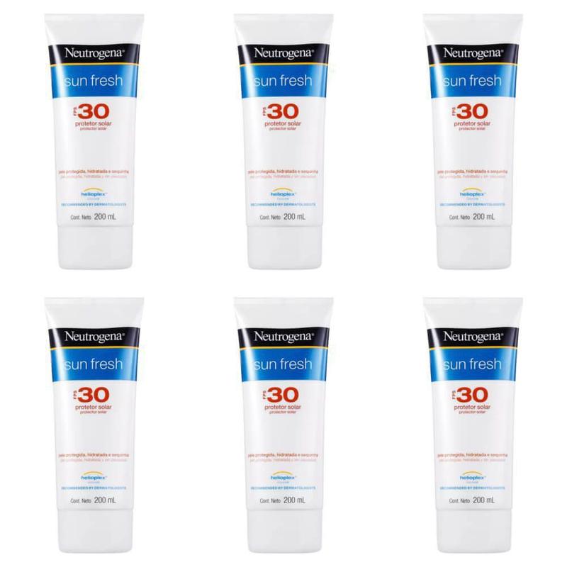 Kit C/06 Neutrogena Protetor Solar Fps30 200ml - Protetor Solar Facial ...