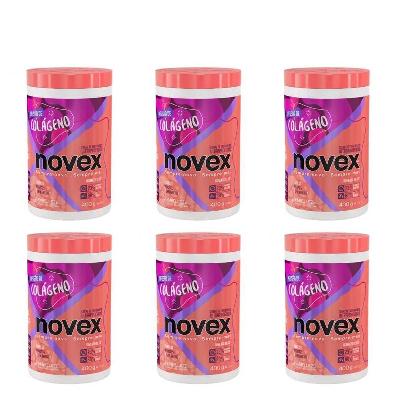 Kit C/06 Novex Infusão de Colágeno Creme de Tratamento 400g - EMBELEZZE - Máscara Capilar ...