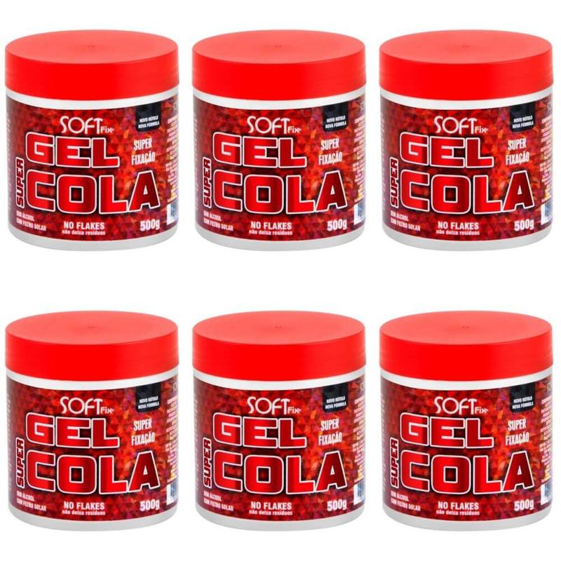 Kit C/06 Softfix Super Gel Cola Fixador 500g - Produtos de Higiene ...