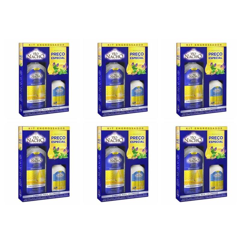 Kit C/06 Tio Nacho Kit Engrossador Antiqueda Shampoo 415ml ...