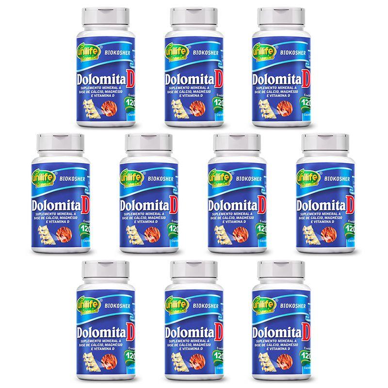 KIT C/ 10 DOLOMITA D - 120 Cápsulas 950mg UNILIFE - Fitoterápicos e ...