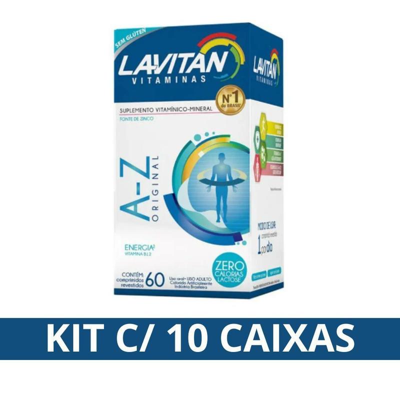 Kit c/10 lavitan vit az original comp rev fr c/60 cimed ...