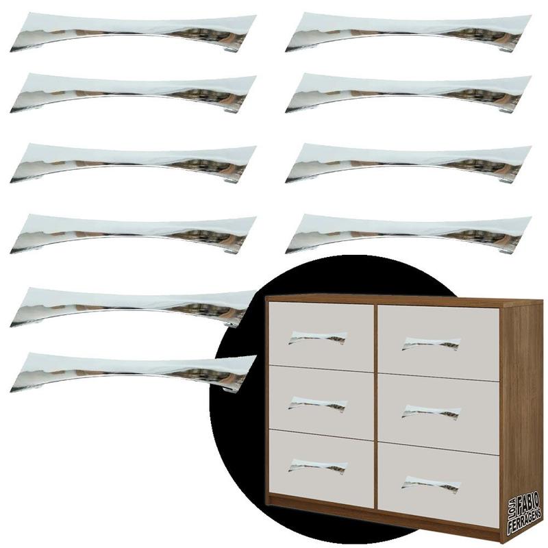 Kit C/ 10 Peças - Puxador Itasoft Para Armario Itatiaia De 128mm ...