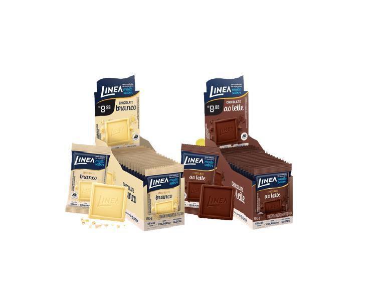 Kit C/2 Disp Chocolate Linea Zero Ao Leite/Branco 15 Un X13G ...