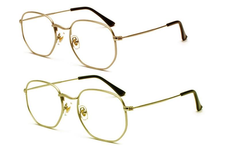 Kit C/2 Óculos Armação Hexagonal Feminino Sem Grau Aa-1353 - A&A ...