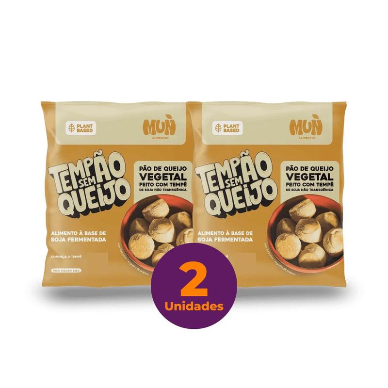 Kit c/ 2 Pão de Queijo Vegano de Tempê Sem Lactose 250g - Mun Alimentos ...