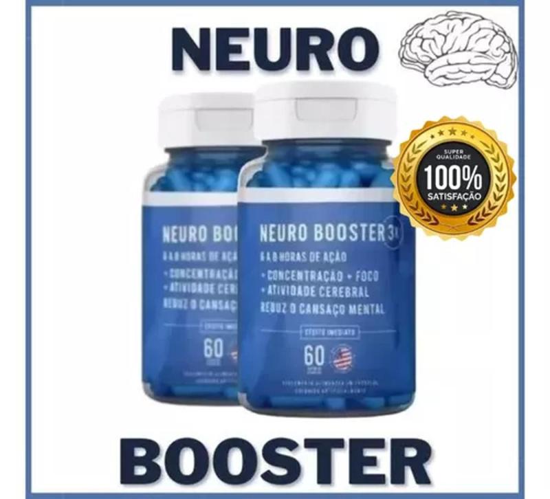 Kit C/2 Potes - Neuro Booster - Melhor Desempenho Mental - 60 Caps ...