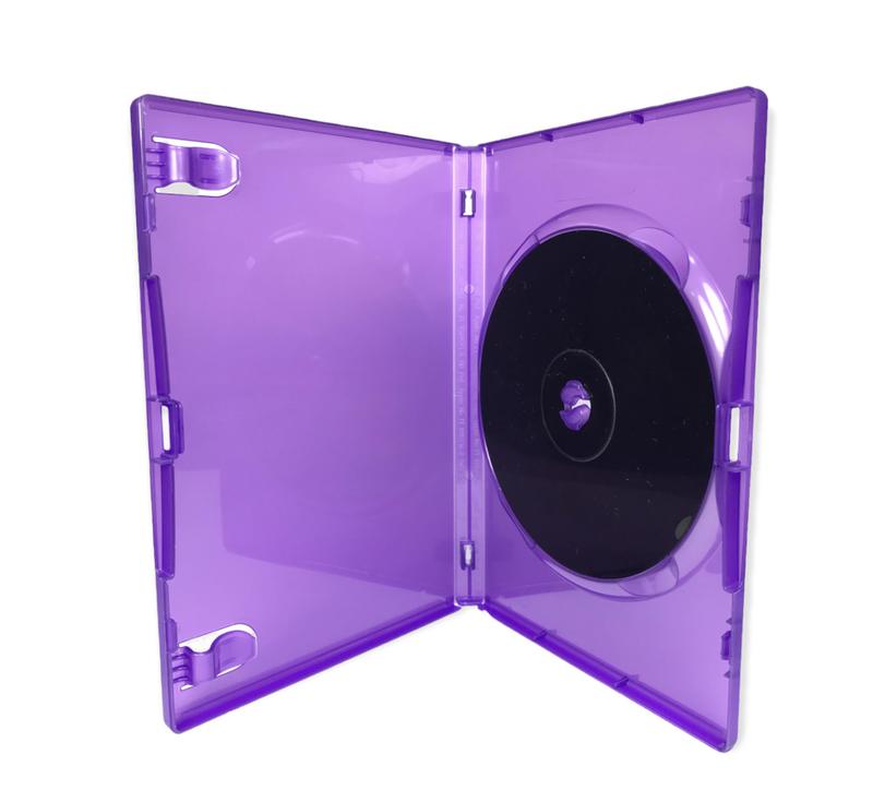 Kit c/ 25 unidades - box dvd amaray roxo - Estojo para CD / DVD ...