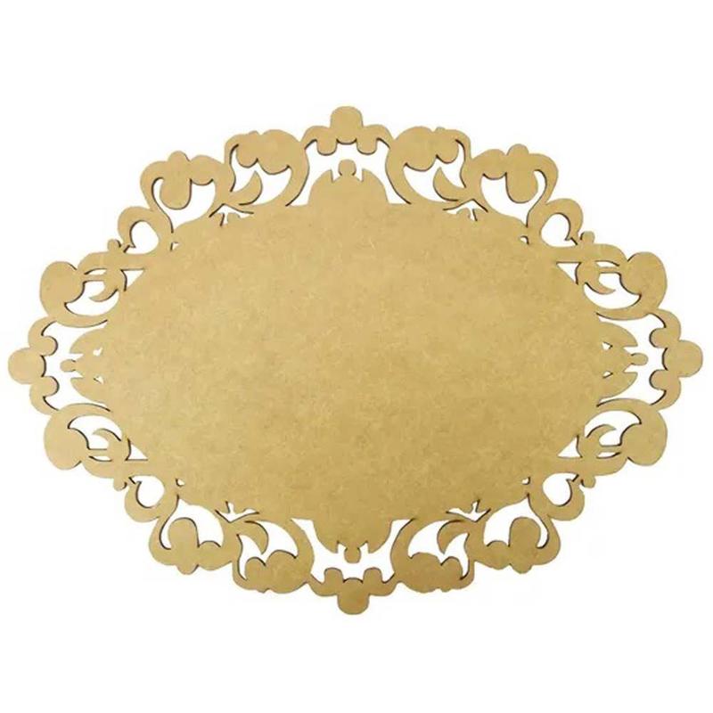 Kit C/3 Apliques Moldura em MDF Oval Colonial Tam:15x10,7cm COD ...