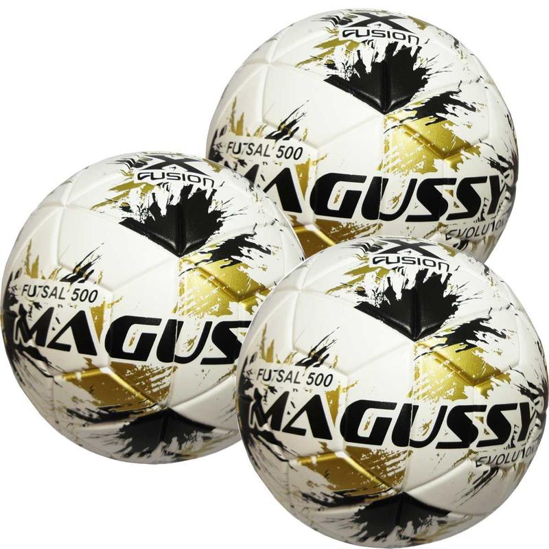 Kit C/ 3 Bolas Magussy Max 500 Evolution X-Fusion Futsal Impermeável ...