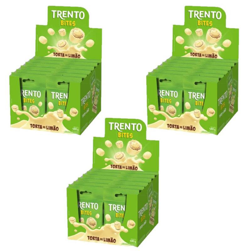 Kit c/ 3 Displays Trento Bites Torta De Limão 480g x12 un cada ...