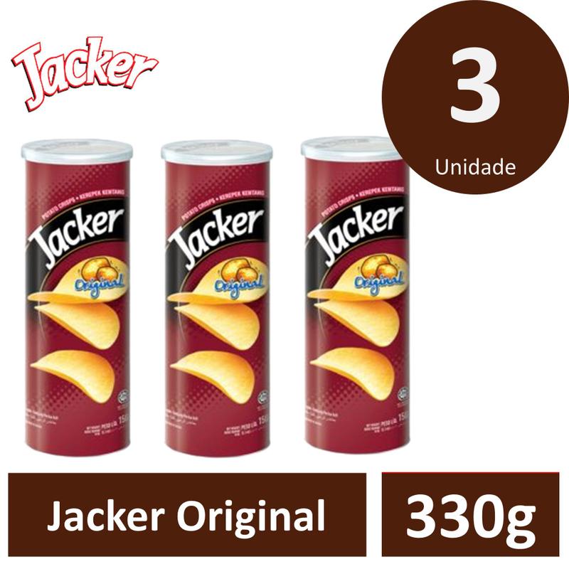 Kit C/ 3 Jacker ORIGINAL Potato Crisps 110g - Salgadinhos e Aperitivos ...