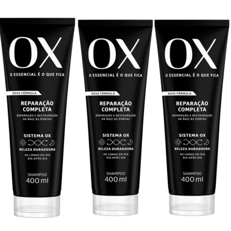 Kit C/3 Shampoo Ox Reparação Completa - 400ml - Shampoo - Magazine Luiza