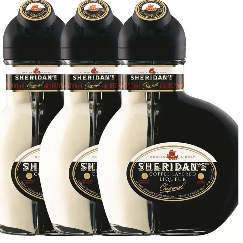 Kit C/ 3 uni. Licor Sheridans Coffee Layered 700ml Original ...