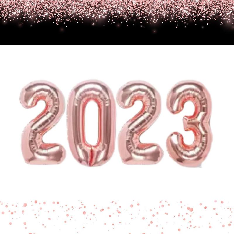 kit c/4 balões metalizado numero 2024 Reveillon rosê 32" - sm decora ...