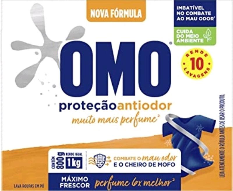 (kit c/4) detergente em pó omo proteção antiodor 800g - Sabão em Pó ...